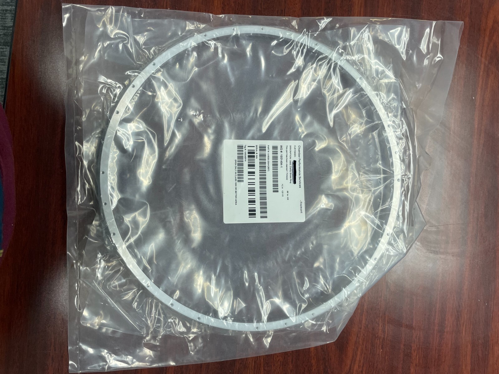 AMAT 0020-23041 CLAMP RING, 8" WAFER, PRECLEANED 1-TIME (CLEANED) Qty:1 ...
