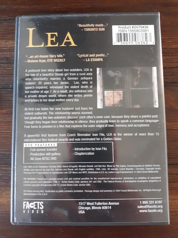 Lea (1996) DVD NTSC Region 1 In Slovak with English Subtitles Brand New ...