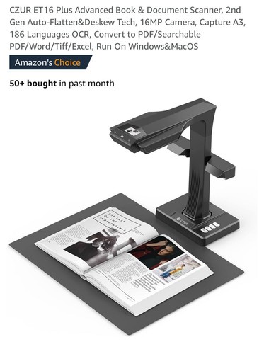 CZUR Book Scanner ET16 book document scanner | eBay