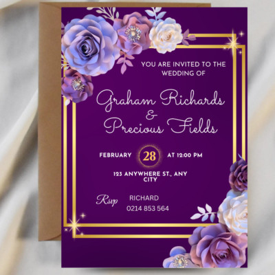 Digital Wedding Invitation | Printable Wedding Invitation ...