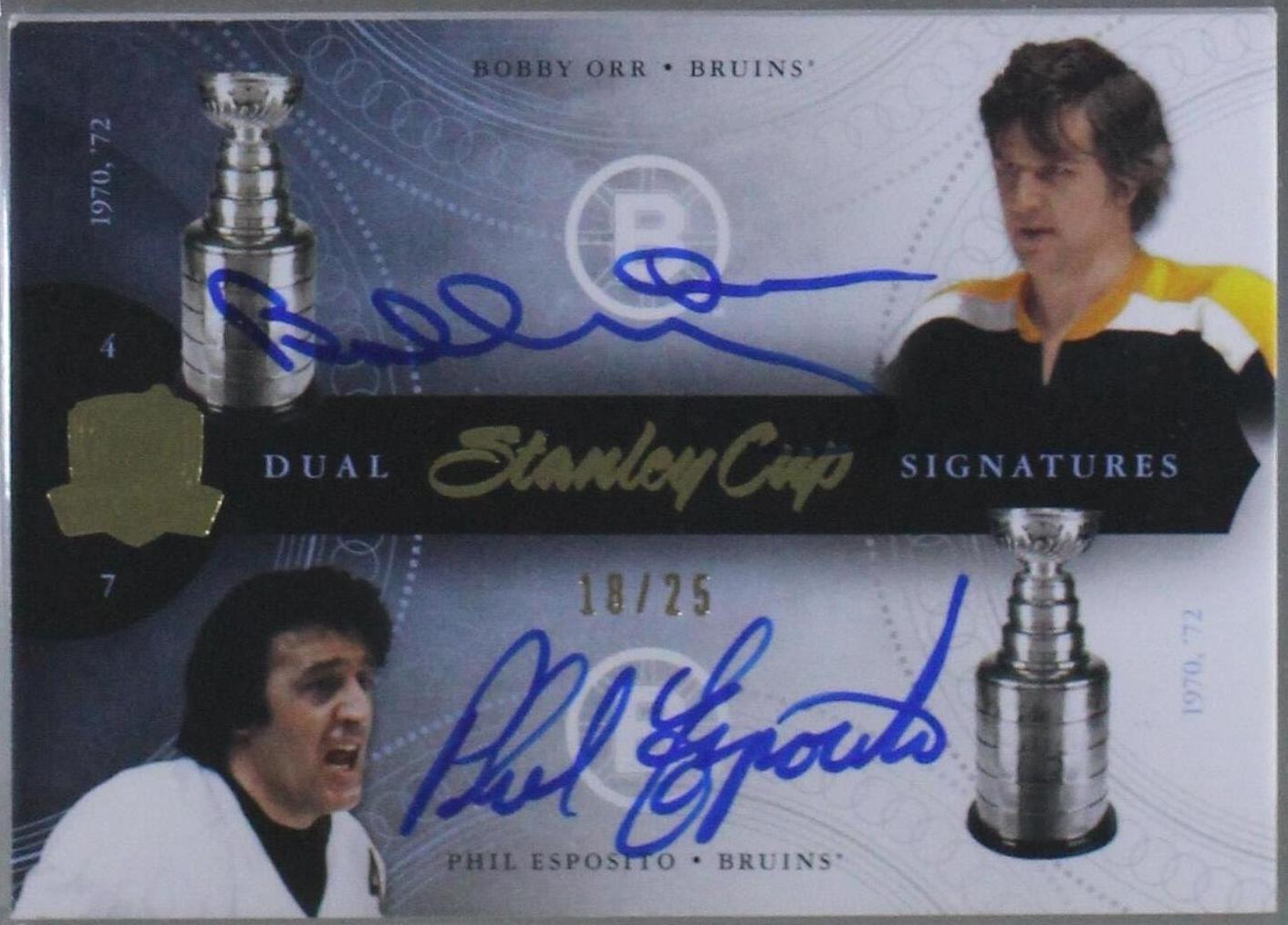 2011-12 Upper Deck The Cup - Dual Stanley Cup Signatures Phil Esposito ...