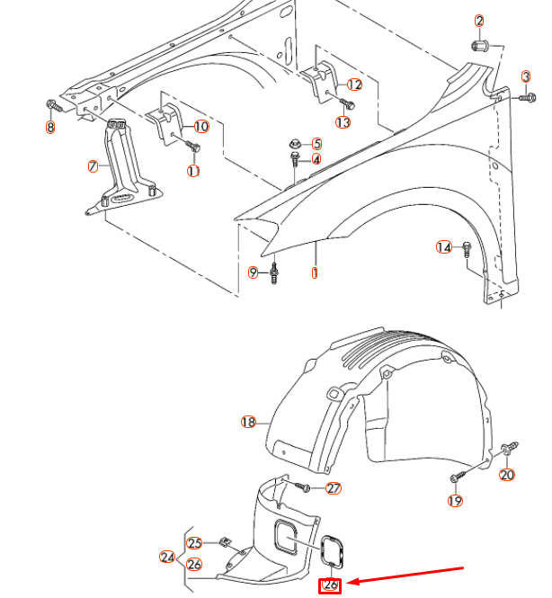 Volkswagen GOLF MK7 Front Wheel Housing Liner Cover 5G0805413C NEW ...