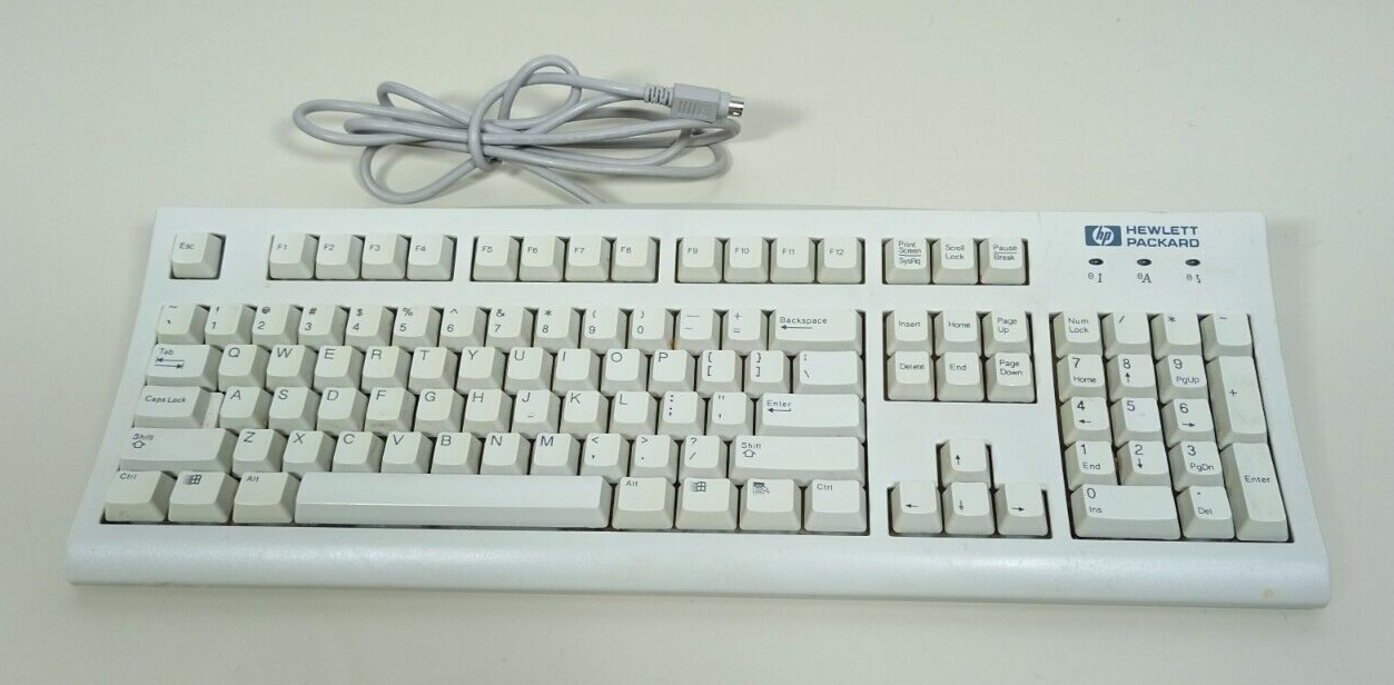 Vintage HP Mechanical Keyboard SK-2502 C4732-60301 GYUR41SK PS/2 ...