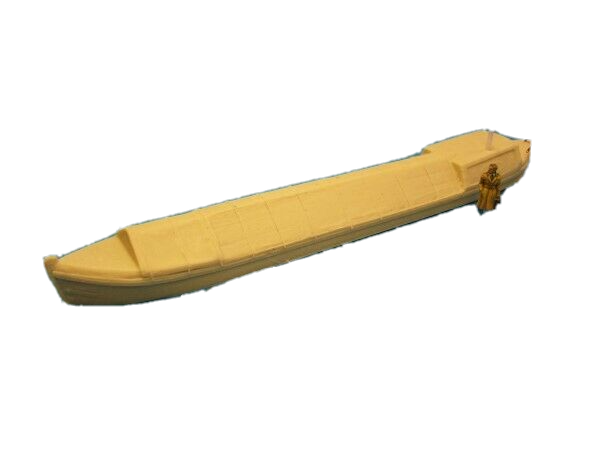 oo gauge model railway 1:76 scale 4mm Canal narrow boat with covered ...