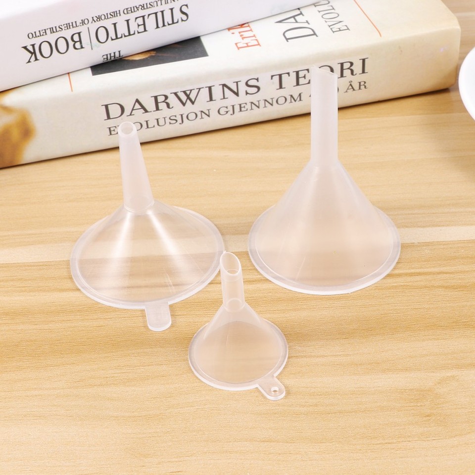 10 Pcs Clear Plastic Funnels for Home Kitchen Laboratory Liquid ...