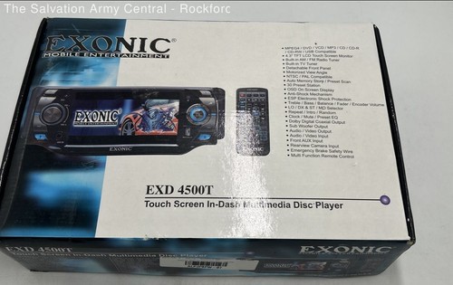 Exonic EXD 4500T Black Car Touchscreen In-Dash Multimedia Disc Player ...