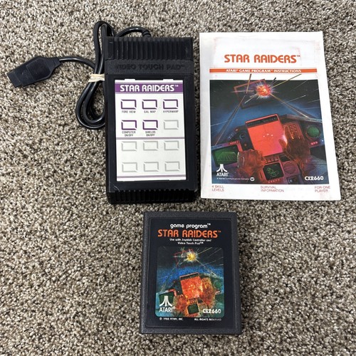 Atari 2600 Game ~ STAR RAIDERS w/ Inlay & The VIDEO TOUCH PAD ~ Working ...