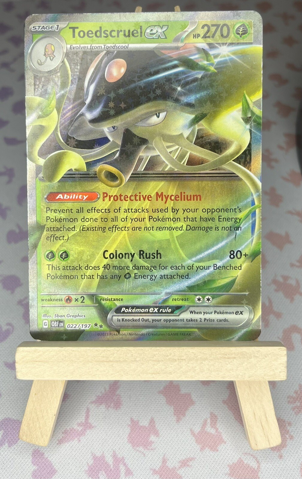 Pokémon TCG Toedscruel ex SV03: Obsidian Flames 022/197 Holo Double ...