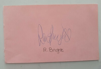 RAY BRIGHT CRICKET SIGNED IN PERSON NEAT CUT AUSTRALIA ASHES NATHAN ...