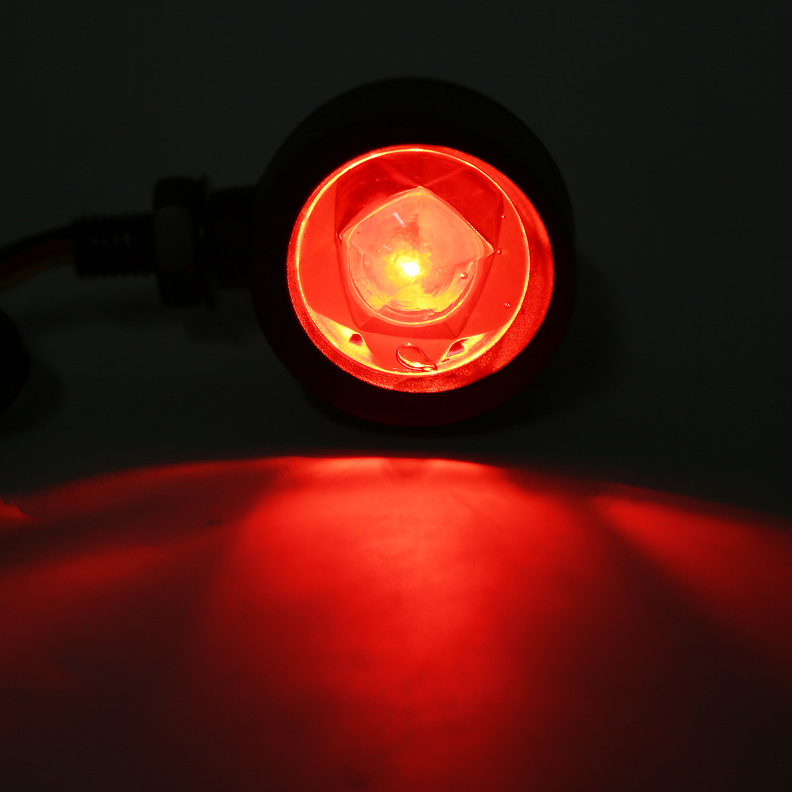 Red 2Pcs 12V Universal Waterproof Vintage Turn Signal Light Bulb ...