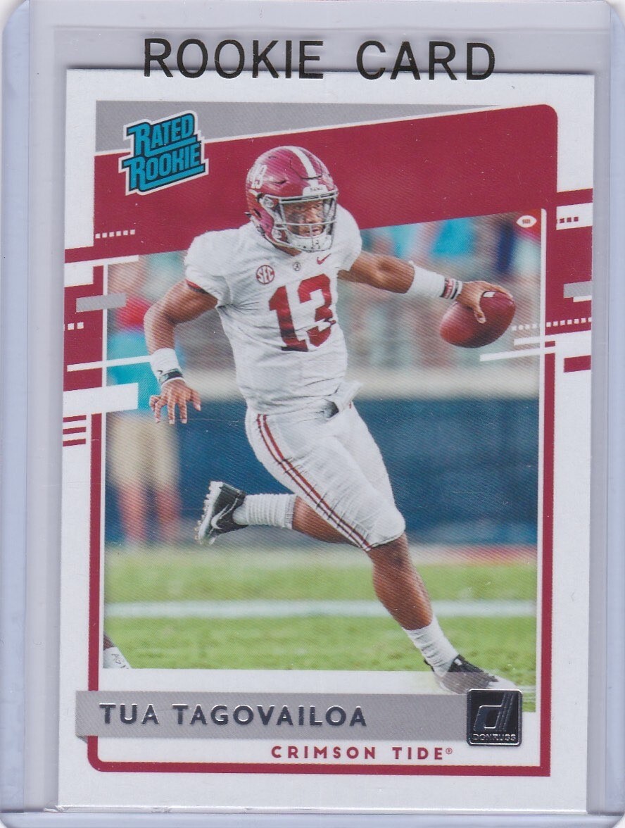 TUA TAGOVAILOA ROOKIE CARD 2020 Donurss RATED RC Football ALABAMA ...