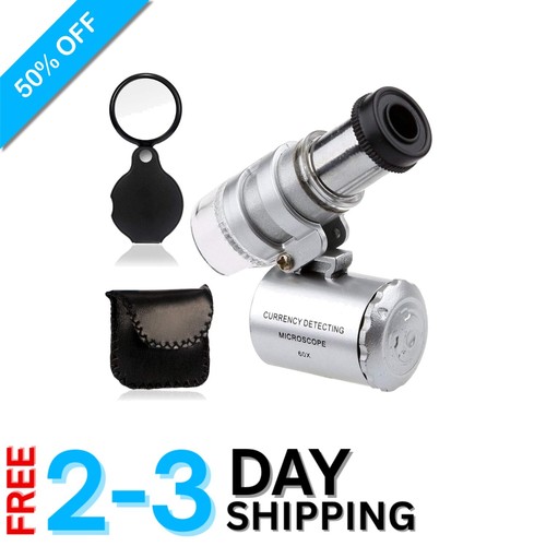 Portable 60x Microscope with LED Light – Perfect for Jewelry and ...