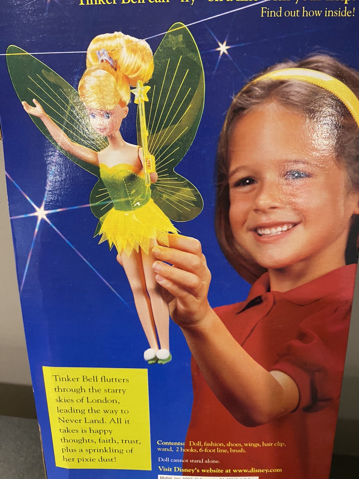 1997 Disney Peter Pan Flying Tinker Bell-Brand New In Box #19298 ...