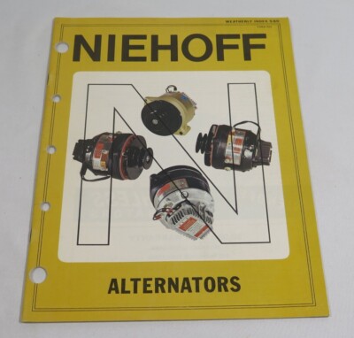 Niehoff Alternators Weatherly Index 580 Form 956 | eBay