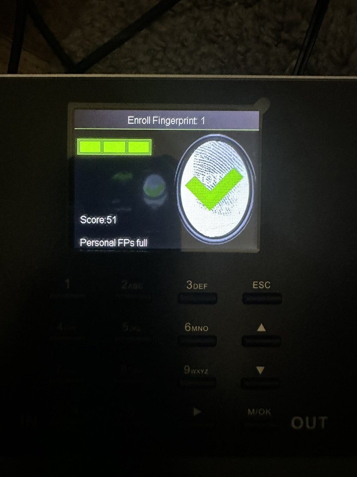 NGTeco W2 Employees Punch Biometric Fingerprint Attendance Machine ...