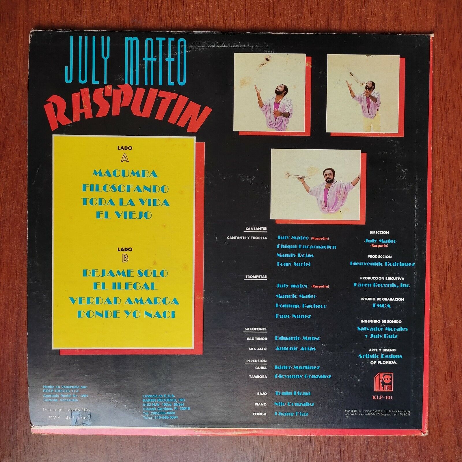 July Mateo - Toda La Vida [1986] Vinyl LP Latin Salsa Merengue Karen ...