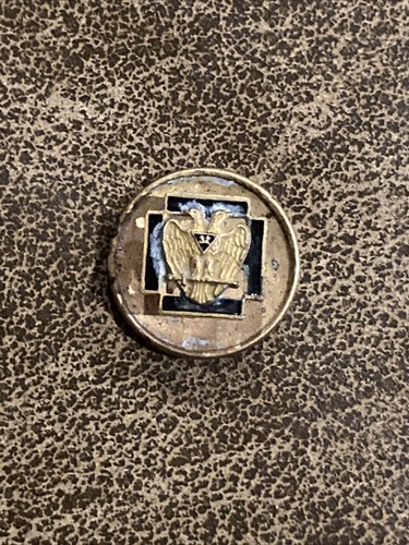 VINTAGE WHITEHEAD & HOAG HAT LAPEL PIN MASON 32 DEGREE RARE DOUBLE ...