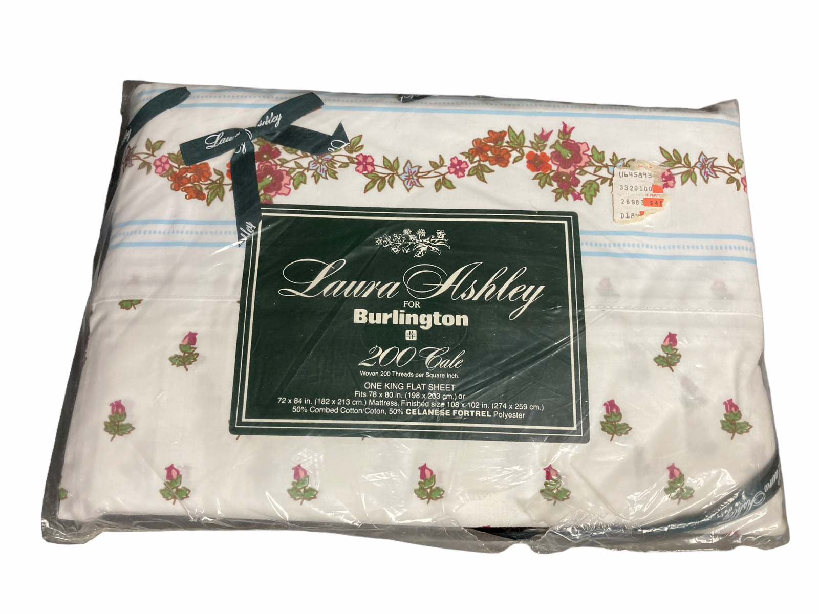Laura Ashley NEW Pink Roses Rosemoor Rosebud KingFlat Sheet Floral | eBay