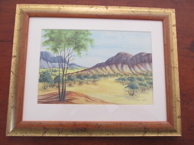 Australian Aboriginal Artist Therese Ryder Framed Watercolour Central ...