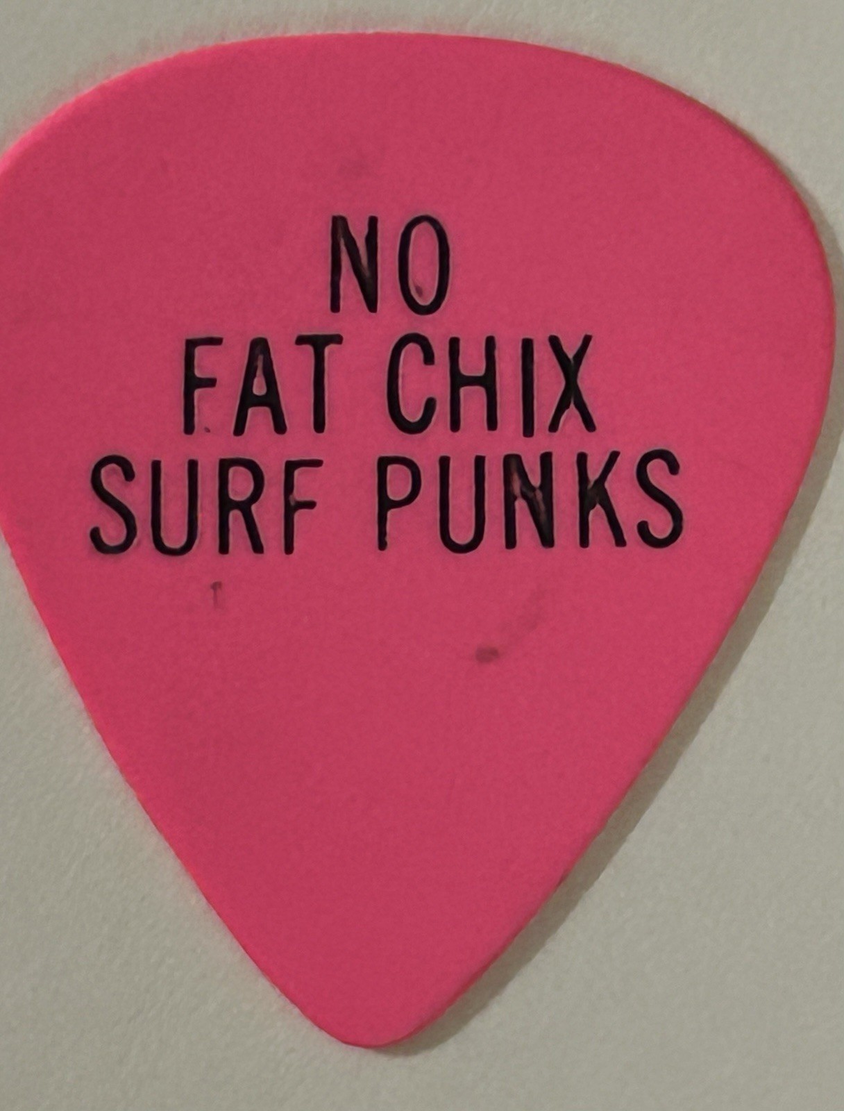 Surf Punks Guitar Pick. No Fat Chix. Very hard to find. Fair condition ...