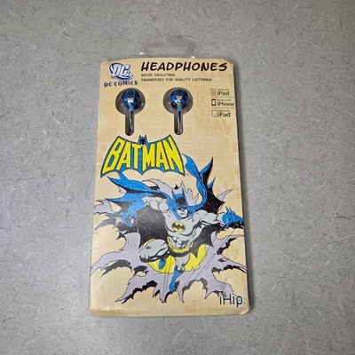 iHip Batman Noise Isolating Headphones Ear Buds iPod iPhone iPad (2011 ...