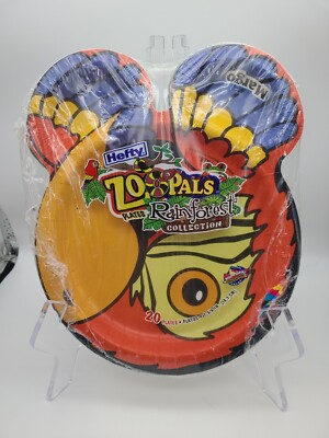 NEW SEALED Hefty Zoo Pals Plates Rainforest Collection Margo Macaw 2012 ...