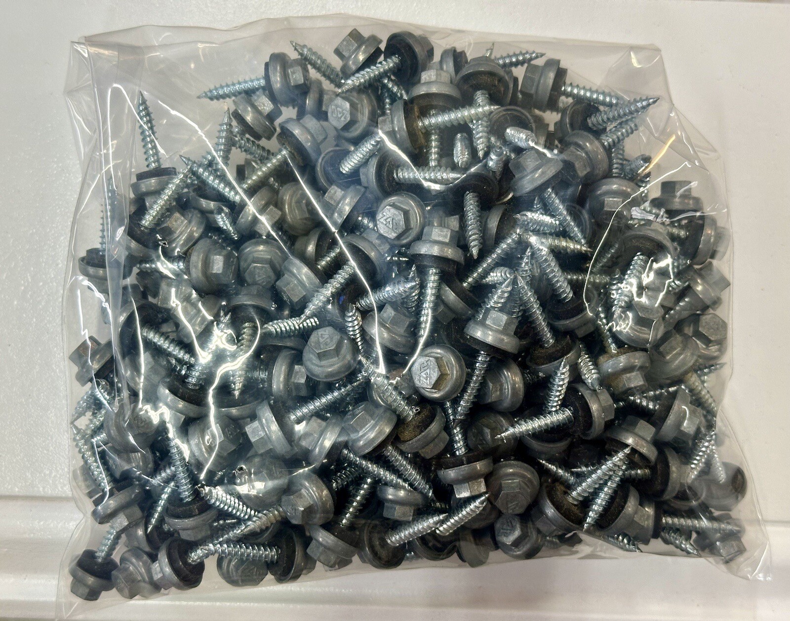 (250) Roof screws Premium Long Life ZAC 8 x 1” Hex Head Neoprene Washer ...