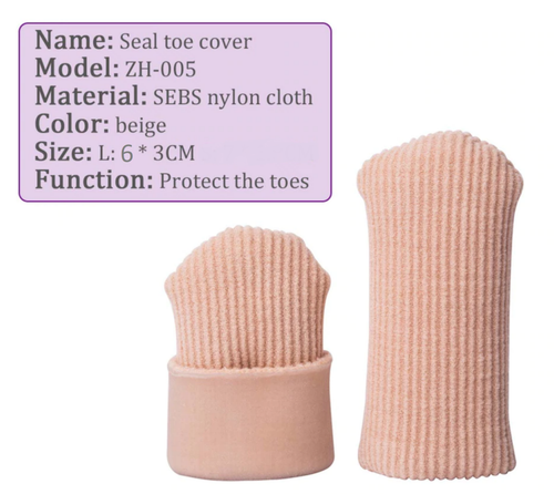 1x LARGE Foot Toe Fabric Bandage Finger Tube Gel Protector Feet Pain ...