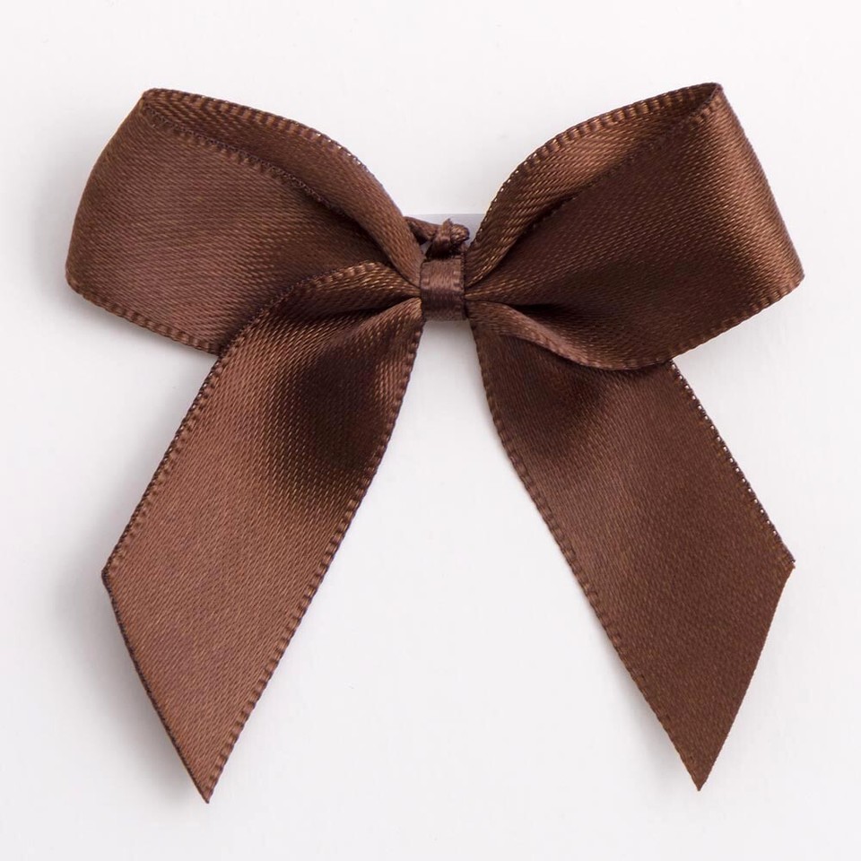 Satin Bows 5cm Self Adhesive Ribbon Pre Tied Large Bow Wide Gift Craft ...