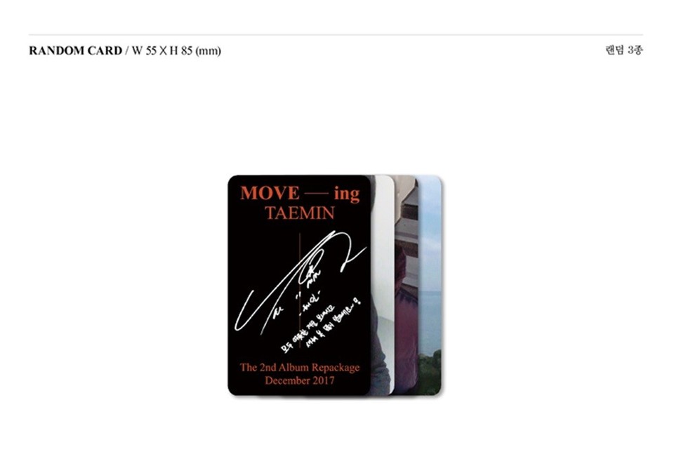 K-POP TAEMIN SHINEE 2nd Repackage Album MOVE-ing CD+Photobook+Photocard ...