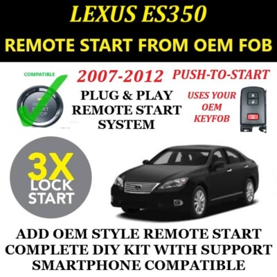 Remote Starter Kit for 2007-2012 LEXUS ES350 PUSH TO START PLUG & PLAY ...