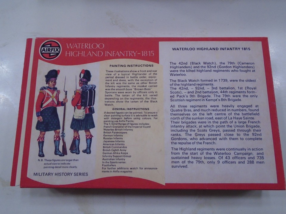 Airfix Waterloo Highland Infantry - 1815 - #51462 - 29 soldiers | eBay