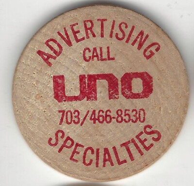 UNO Advertising Specialties, Virginia Area Code, A-Round TUIT, Wooden ...