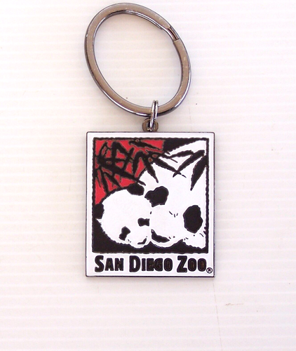 VINTAGE SAN DIEGO ZOO CALIFORNIA USA TRAVEL SOUVENIR KEY CHAIN KEYRING ...