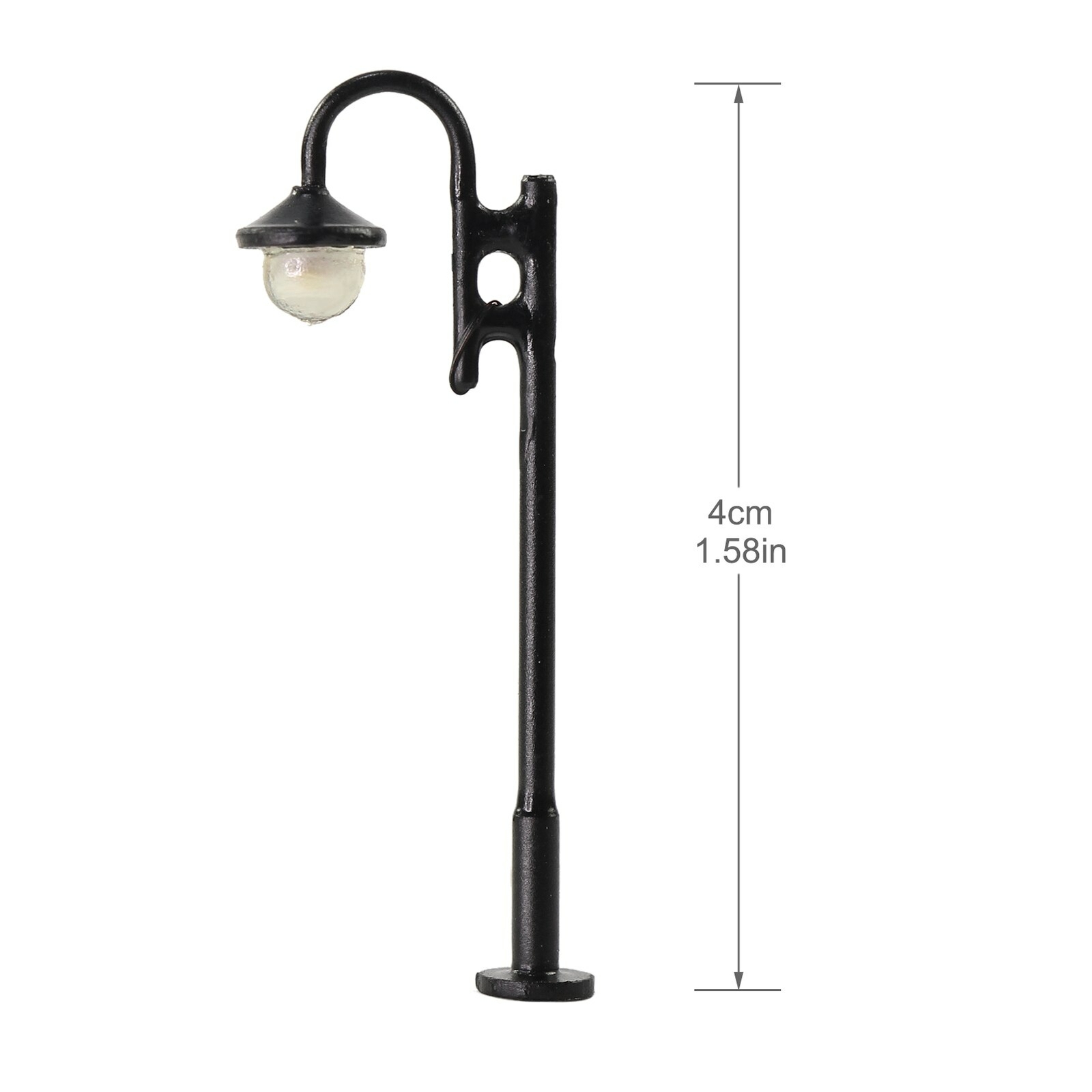 10pcs Model Railway N Scale 1:160 Street Lights Lamps 4cm LED Warm ...