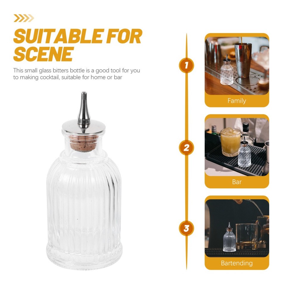 Bitters Bottle Lidded Bitters Bottle for Cocktail Delicate Wine Bottles ...