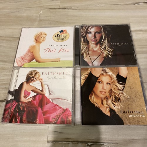 FAITH HILL 4 CD LOT THIS KISS IMPORT CRY JOY TO THE WORKD BREATHE VG TO ...