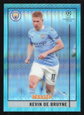 2021 Merlin KEVIN DE BRUYNE Aqua Prism Refractor Soccer card MANCHESTER ...