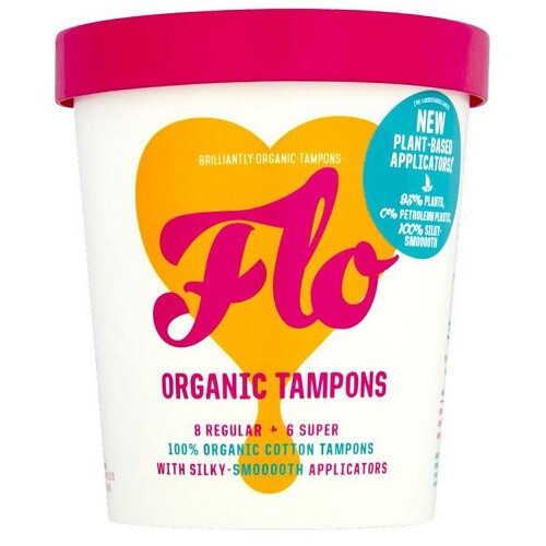 Here We Flo Combo pk, 14 organic tampons 8 Regular + 6 super strength-3 ...
