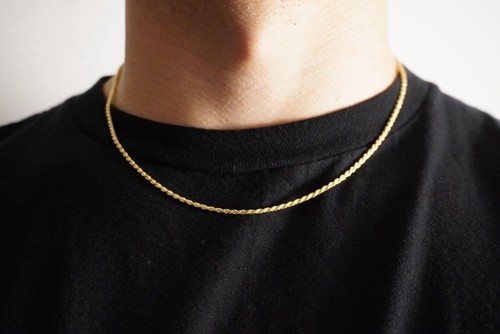 Gold Chain 14k Gold Vermeil Rope Chain 2mm 18 inches Stamped .925 Italy ...