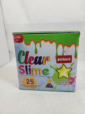 Clear Slime 25 Perfectly Formulated Multicolor Clear Slime Set Ages 3 ...