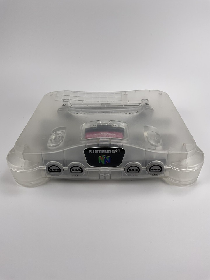 Clear Nintendo 64 CUSTOM COLOR Console with Cables Cords N64 console ...