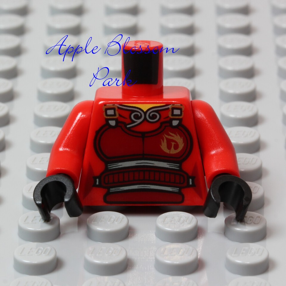 NEW Lego Ninjago SAMURAI X MINIFIG TORSO & LEGS Red w/Black Hands Ninja ...