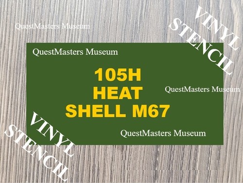 U.S. WWII 105mm M67 HEAT Shell Stencil, Stencil 160b | eBay