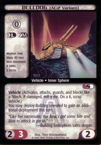 Battletech CCG: Bulldog (AC/2 Variant) [Ungraded] from set Arsenal WOTC ...