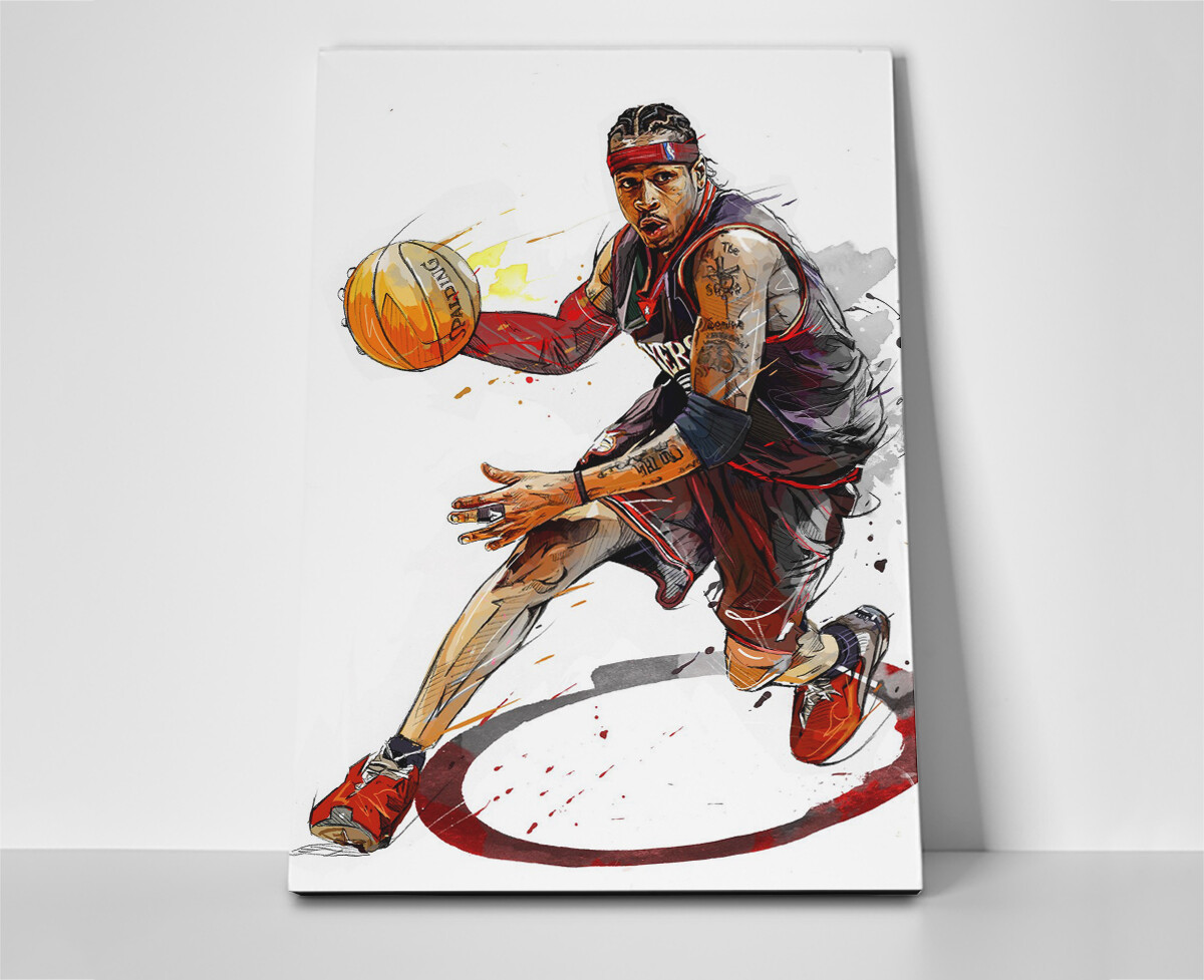 Allen Iverson Dribble Poster or Canvas - Allen Iverson Wall Art | eBay