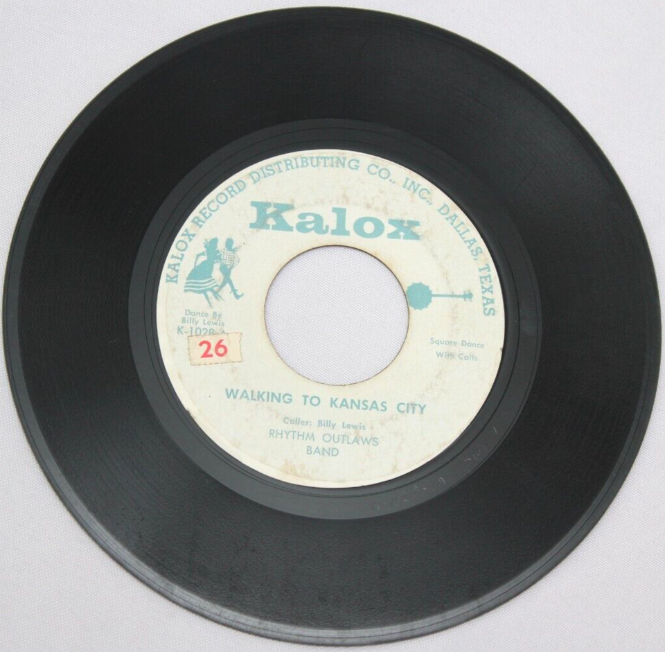 RHYTHM OUTLAWS BAND WALKING TO KANSAS CITY 45 7" RECORD KALOX (K-1028 ...