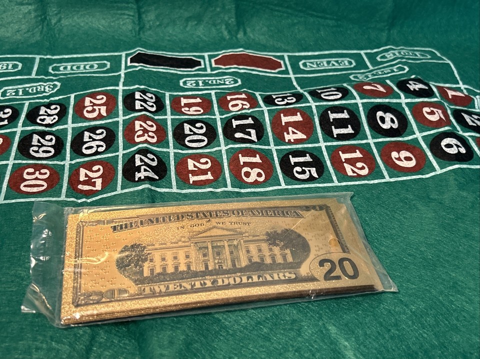 Tabletop Casino Set With Roulette Wheel Poker Chips Croupier Stick Game ...