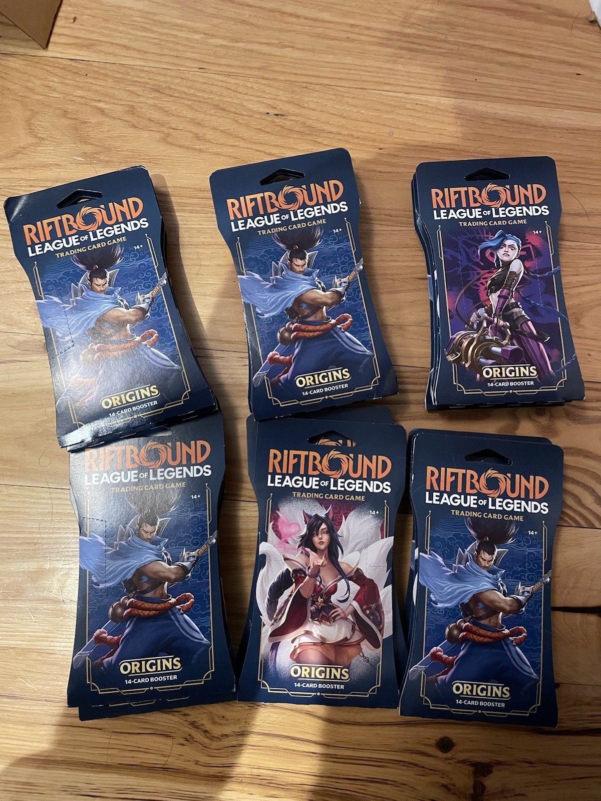 RIFTBOUND LEAGUE OF LEGENDS ORIGINS SLEEVED BOOSTER PACK LOT OF 24 ...