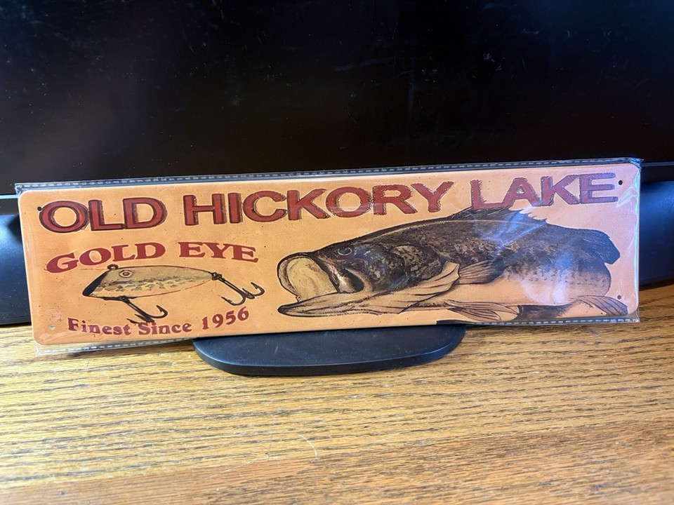 LAZY IKE+HEDDON+BOMBER+GOLD EYE+EVINRUDE 4”x16” METAL RE-PRO SIGNS NIP ...